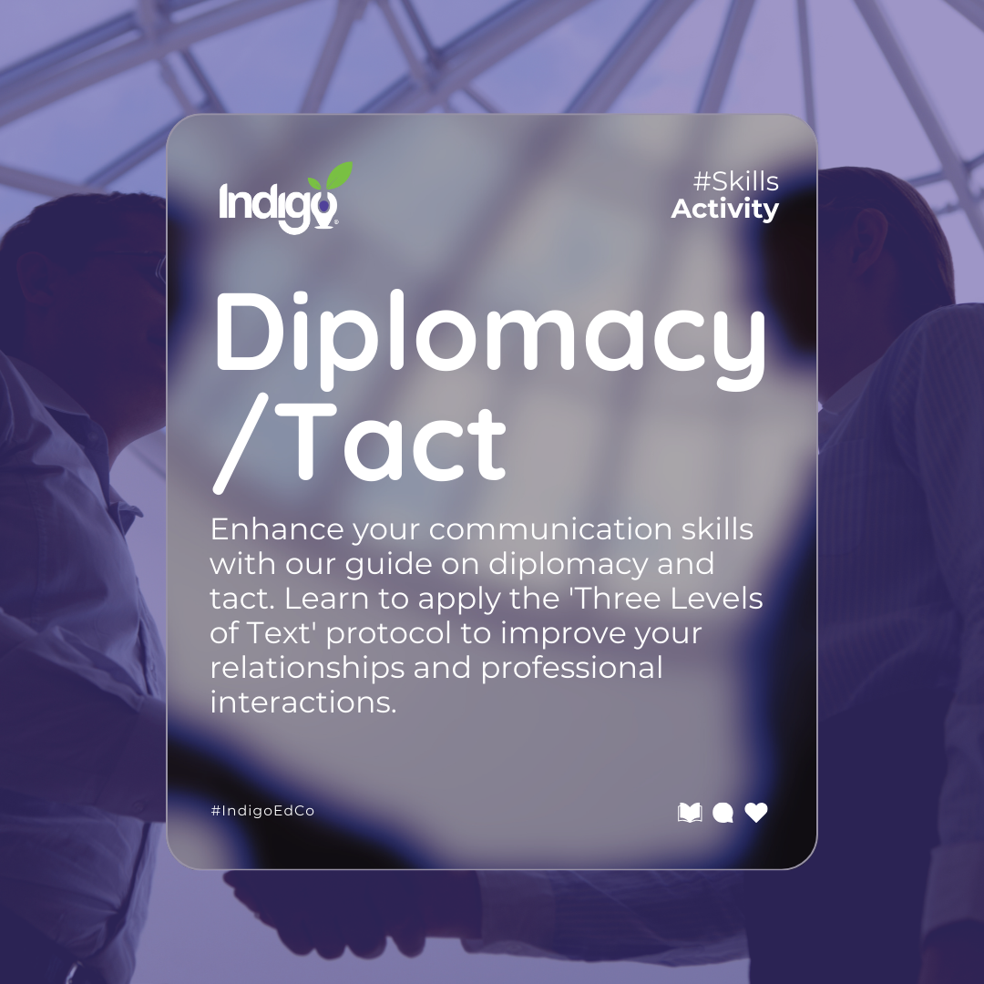 Activity: Diplomacy/Tact - Indigo Education Company