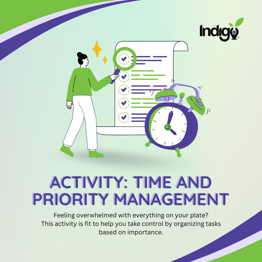 Activity: Time and Priority Management - Indigo Education Company